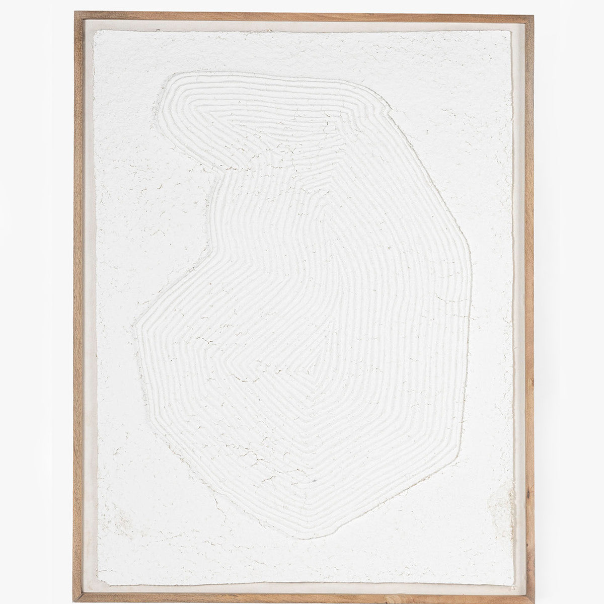 60466 | Paper Mache Large Abstract Shape Wall Art with Wooden Frame ...