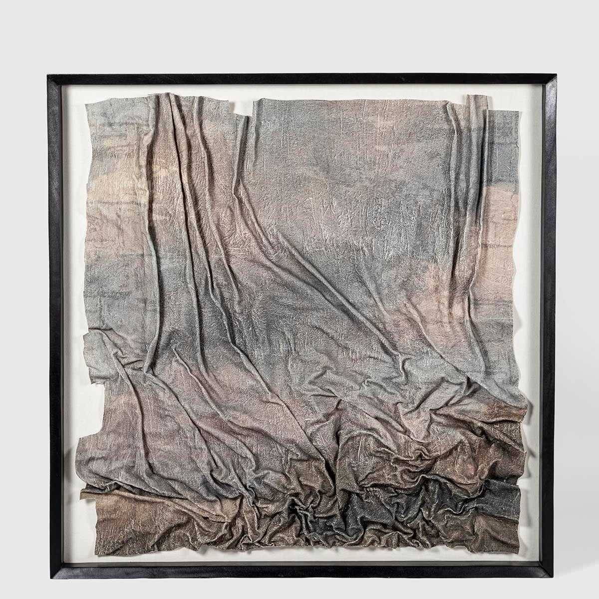 61393 | Fabric Drape Wall Art with Wooden Frame – Manglam Arts