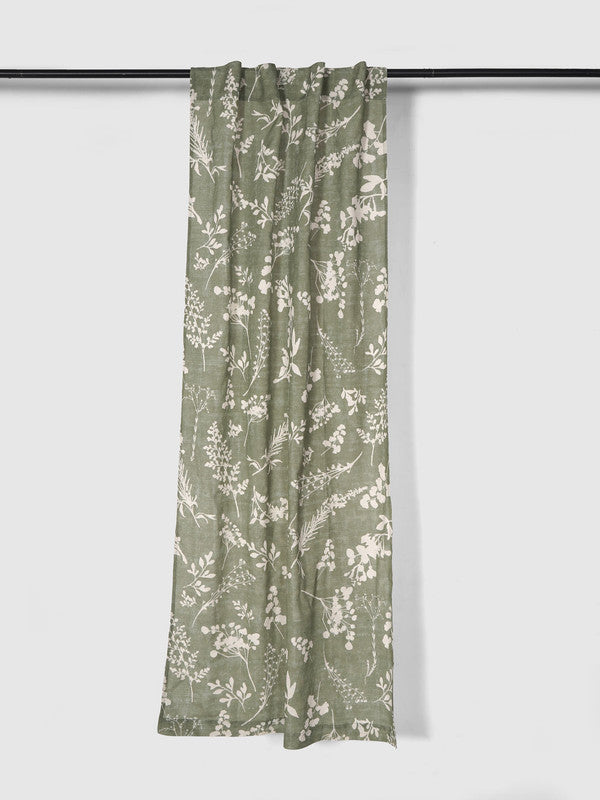 8690 | Printed Curtain with Tunnel Tab Closure – Manglam Arts